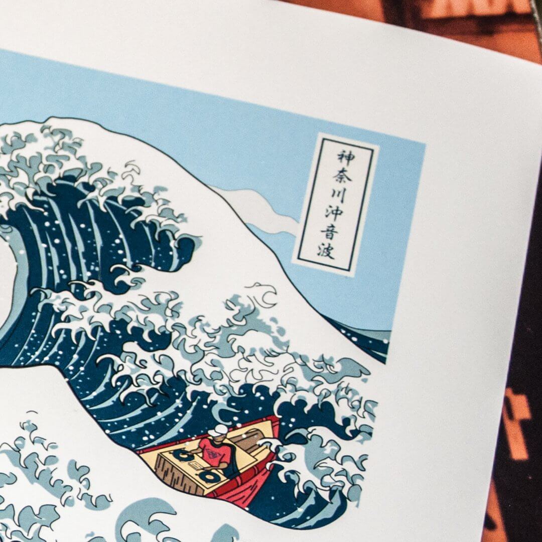 Soundwave off Kanagawa Art print (神奈川沖音波) | uchi clothing