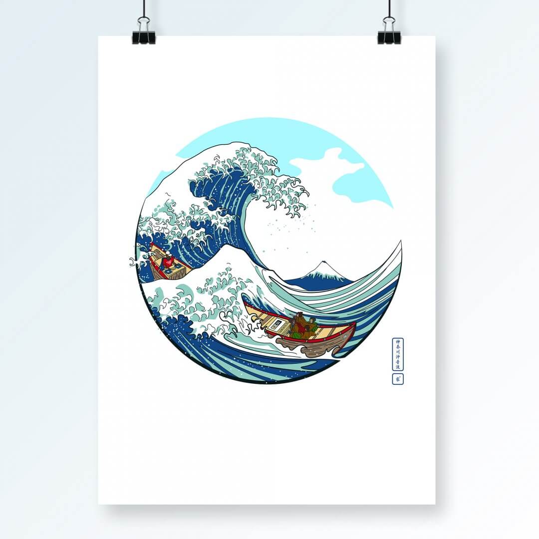 The Great Wave off Kanagawa Art print | uchi clothing
